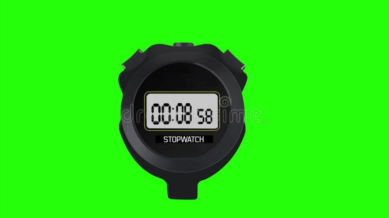 Fifteen Seconds Time Countdown Black Digital Stopwatch Stock Video ...