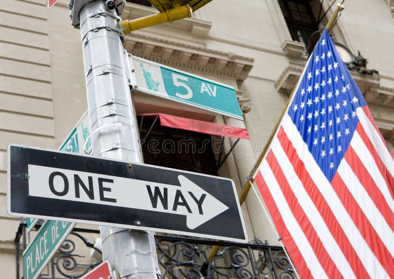 Fifth Avenue Street Sign New York Editorial Stock Photo - Image of 42nd ...