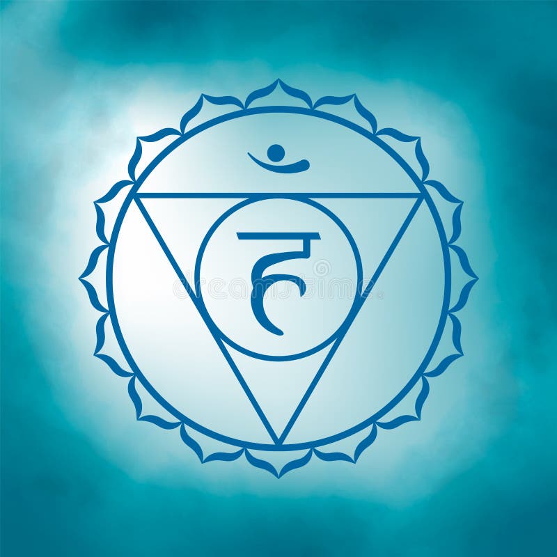Fifth, Chakra De La Garganta - Vishuddha Ilustración del Vector ...