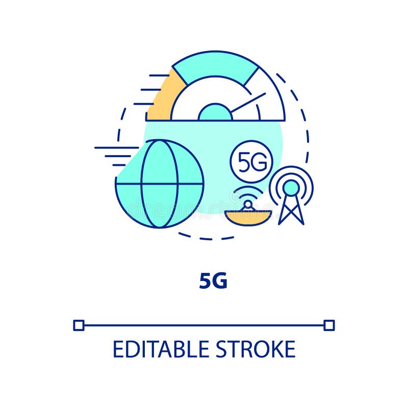 Fifth Generation Concept Icon Stock Vector - Illustration of user ...