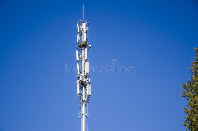 Mobile Communication Base Station In The Desert Stock Image - Image of ...