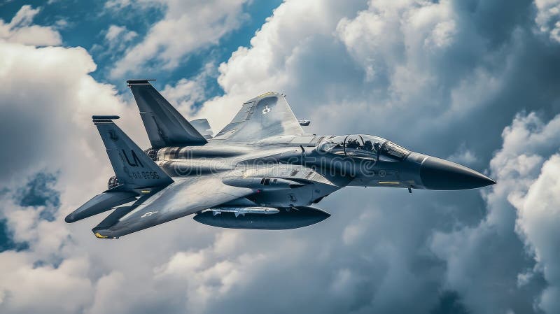 Fifth Generation Stealth Fighter Jet Soars through the Sky, Showcasing ...