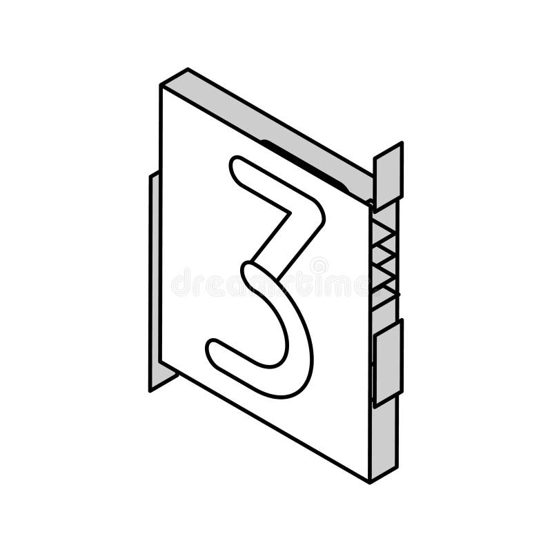 Fifth Number Isometric Icon Vector Illustration Stock Vector ...