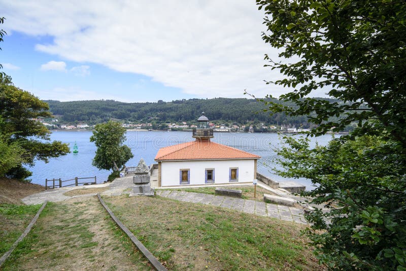 Fifth Order Lighthouse in Mugardos, Galicia Stock Image - Image of ...