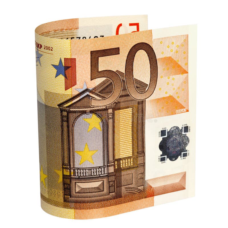 Fifty Euro Note with Path stock image. Image of single - 24572061