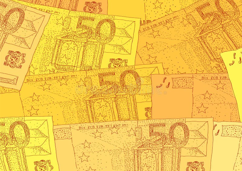 Fifty euro stock vector. Illustration of design, bank - 36020532