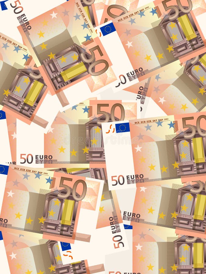 Fifty Euros Background Vertical Stock Vector - Illustration of vector ...