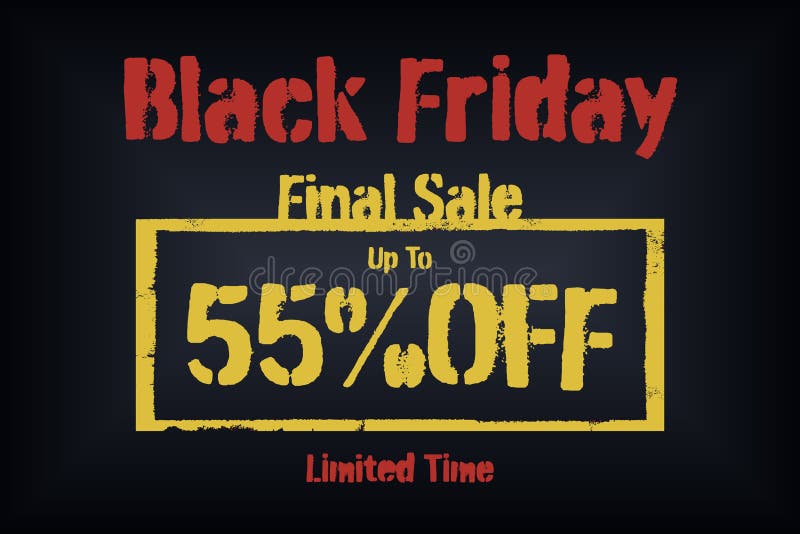 55 Fifty-five Percent Sale Frame Vector Grunge. Logo Stock Vector ...