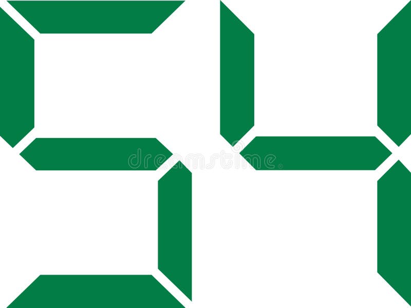 Fifty-four Digital Number 54 Stock Vector - Illustration of font ...