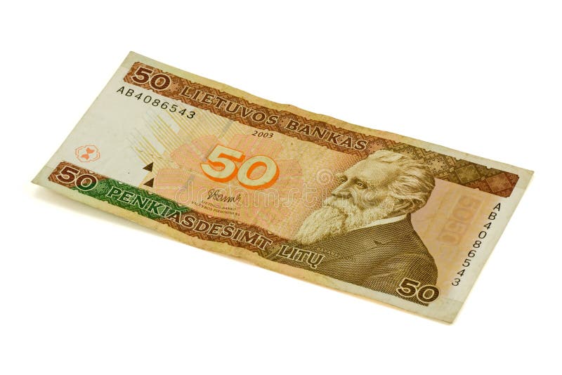 Lithuanian currency litas stock photo. Image of macro - 14782892