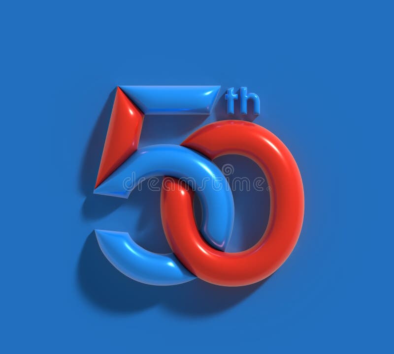50 Fifty Number Lettering 3d Font Design Stock Illustration ...