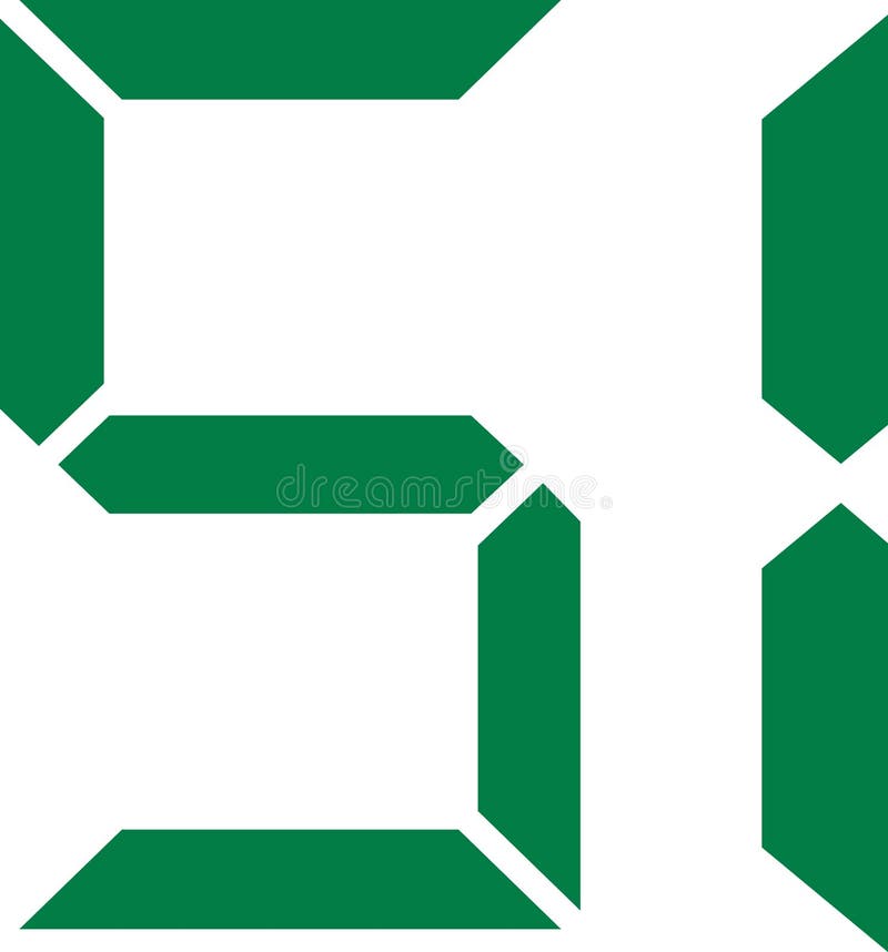 Fifty-one Digital Number 51 Stock Vector - Illustration of pictogram ...