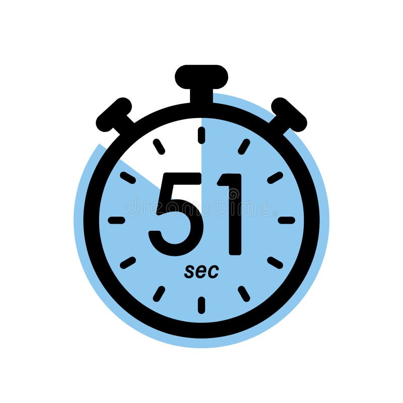 Fifty One Seconds Stopwatch Icon, Timer Symbol, 51 Sec Waiting Time ... Fifty One Seconds Stopwatch Icon, Timer Symbol, 51 Sec Waiting Time ...