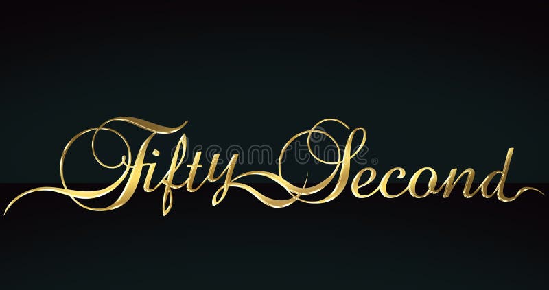 Fifty-second in Gold Lettering Stock Image - Illustration of numeral ...