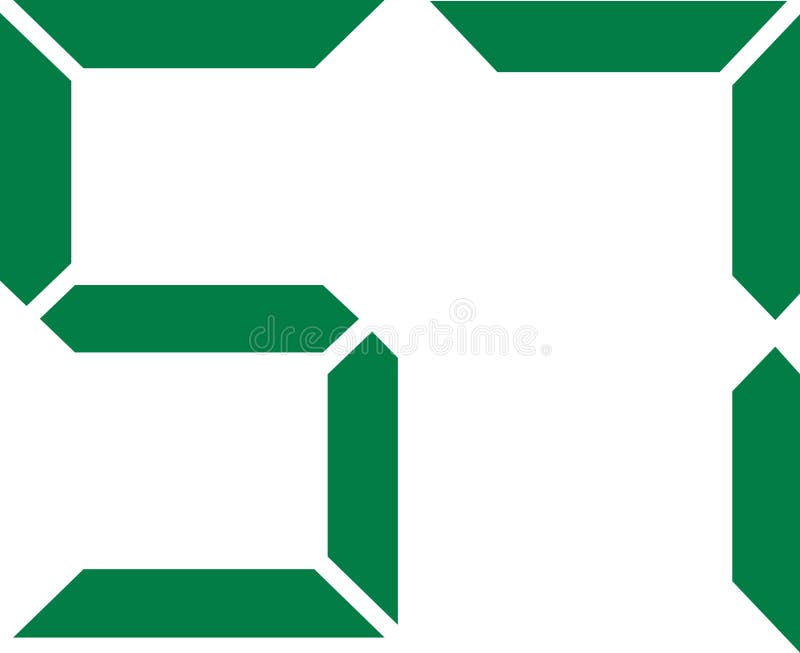 Fifty-seven Digital Number 57 Stock Vector - Illustration of symbol ...