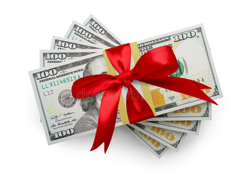 Fifty Thousand Dollars Stack of One Hundred Dollar Bills Wrapped in a ...