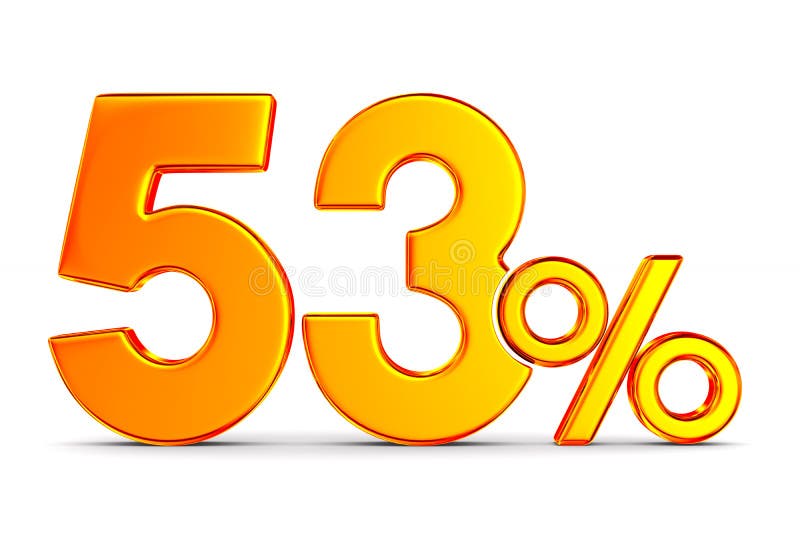 Fifty Three Percent People Chart Graphic, 53 Percentage Vector Diagram ...