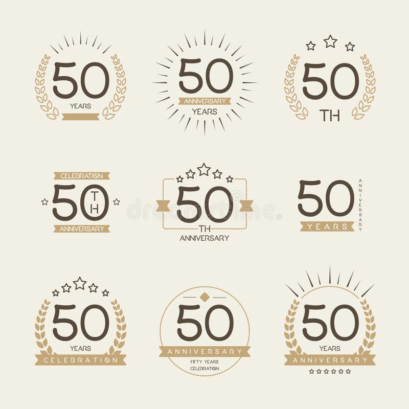 Fifty Years Anniversary Celebration Logotype. 50th Anniversary Logo ...