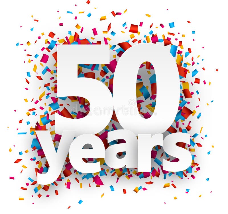 Fifty Years Golden Anniversary Stock Illustration - Illustration of ...