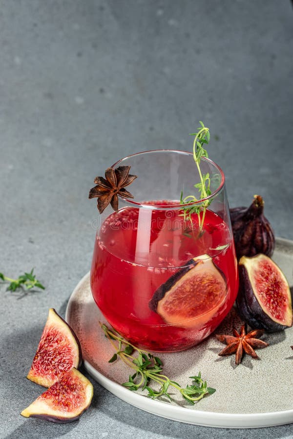 Alcoholic Cocktail with Wine, Strawberry in Glasses, Vertical Image ...
