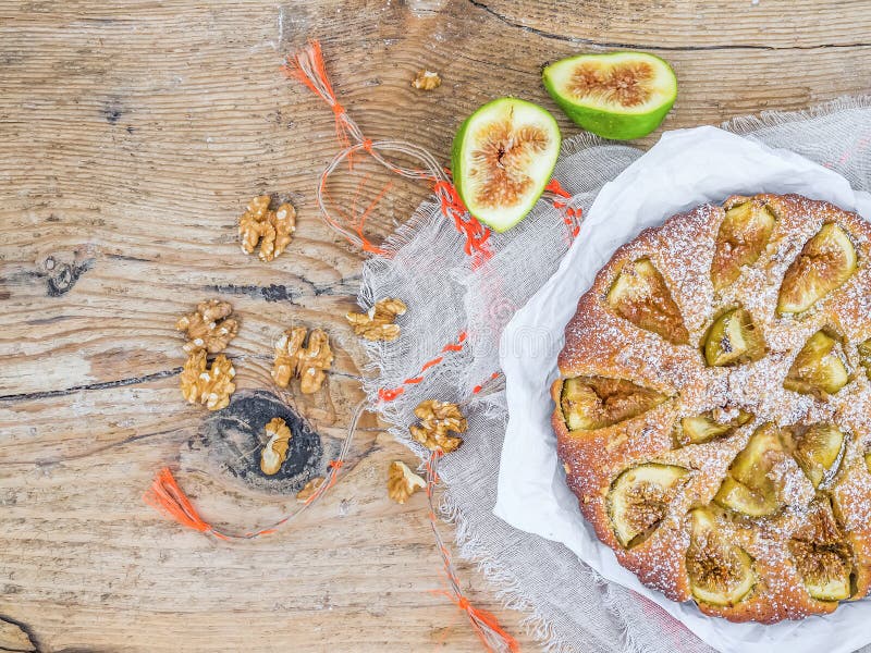 Fig cake with figs stock photo. Image of delicious, bakery - 46828650