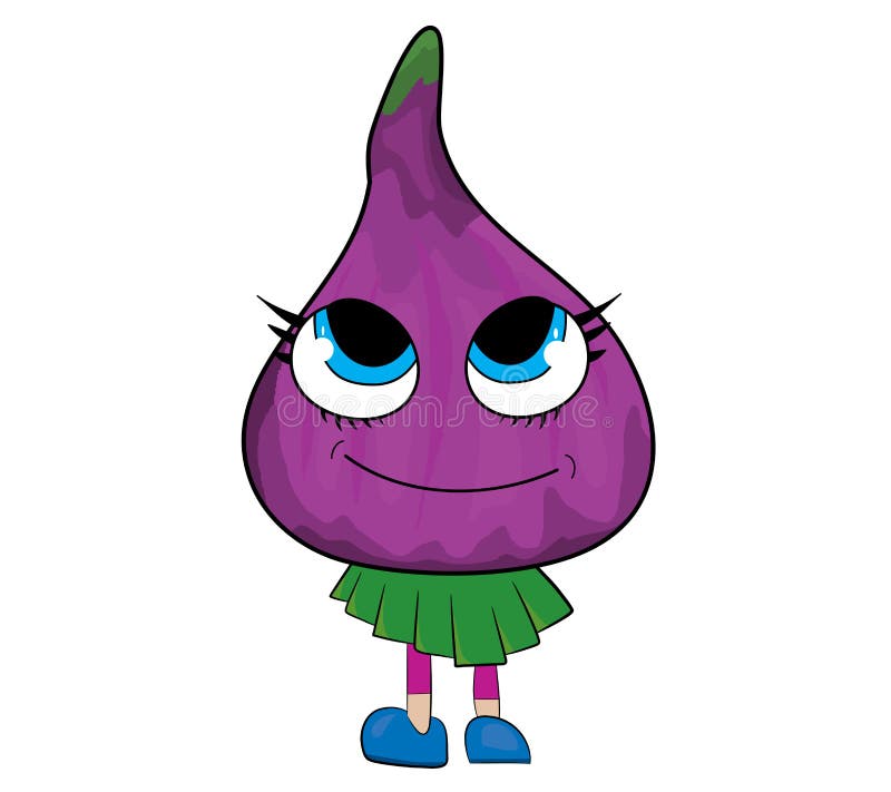 Fig cartoon character stock illustration. Illustration of happiness ...