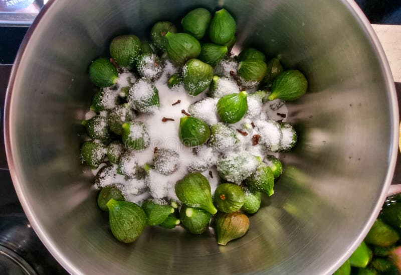 Fig Figs Wild Making Syrop Sweet in the Kitchen Stock Photo - Image of ...