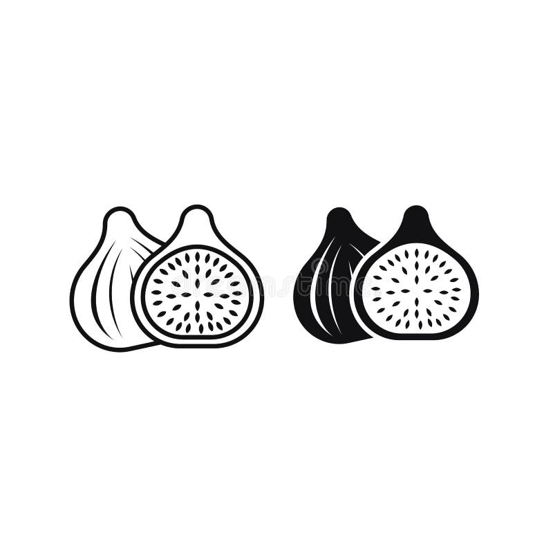Fig Fruit Icon Illustration. Premium Quality Flat Icon Stock ...