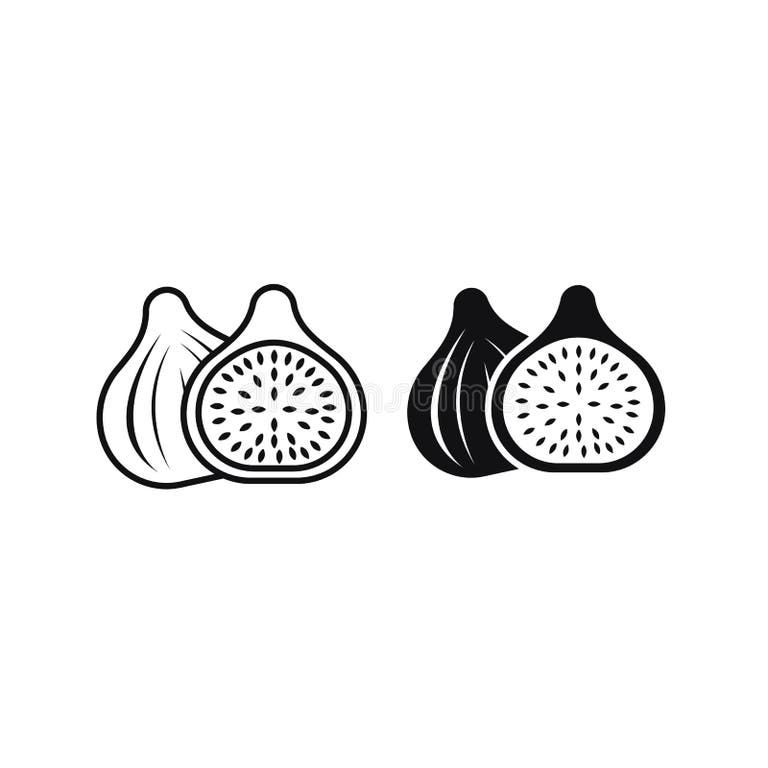 Fig Fruit Icon Illustration. Premium Quality Flat Icon Stock ...
