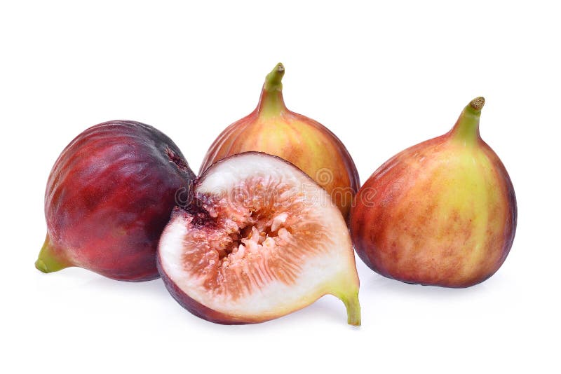 Fig Fruit Isolated on White Background Stock Image - Image of detail ...