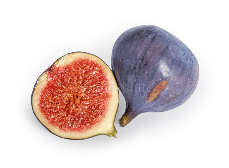 Fig Fruit Isolated White Background Top View Stock Image - Image of ...