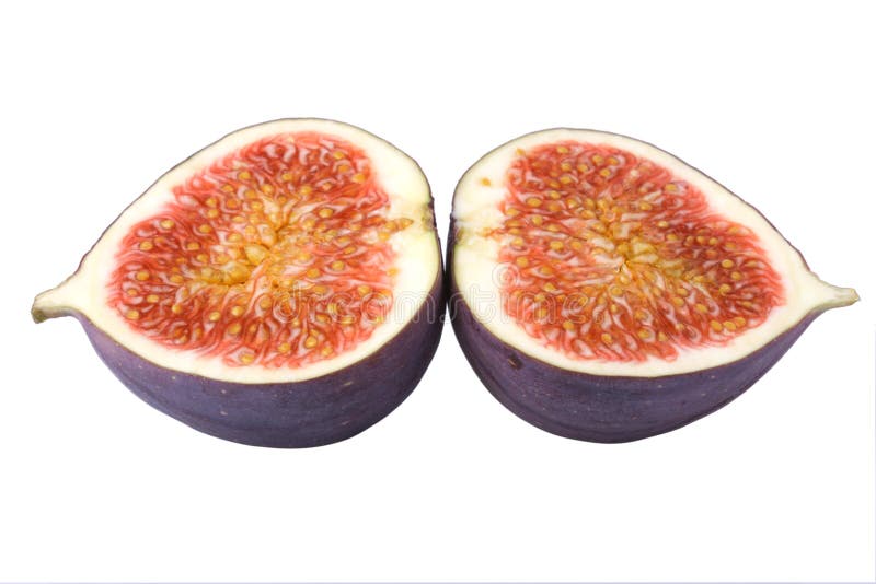 Fig Halves stock photo. Image of juicy, fibre, seeds, isolated - 6288456