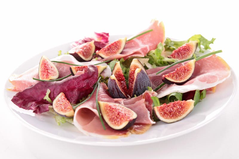 Fig and ham stock photo. Image of healthy, lettuce, culinary - 26330536