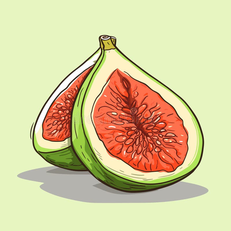 Fig Hand-drawn Illustration. Fig. Vector Doodle Style Cartoon ...