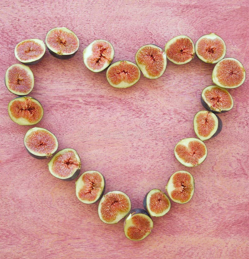 The fig heart stock photo. Image of postcard, card, surface - 58721814
