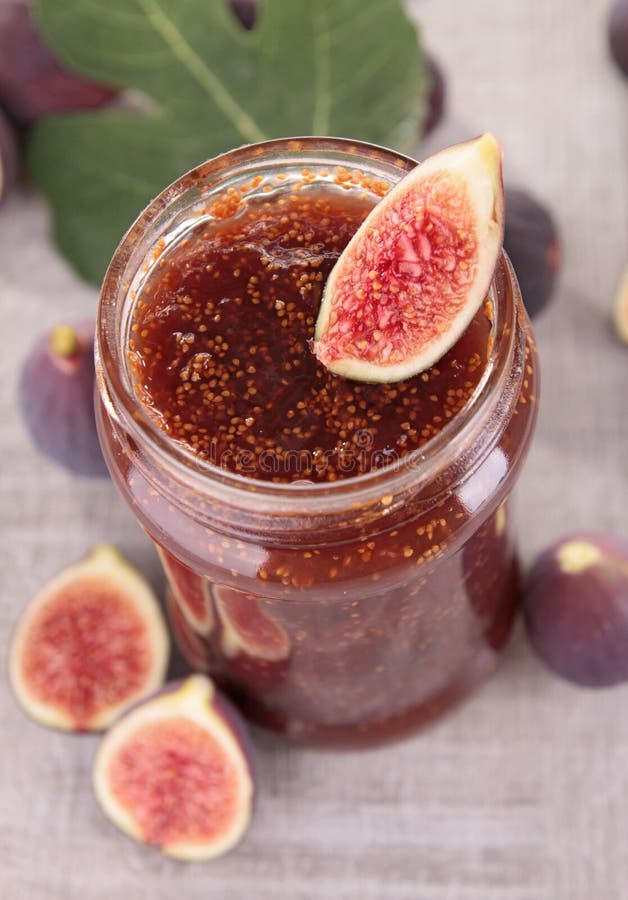 Fig jam stock photo. Image of leaf, conserve, freshness - 26329844