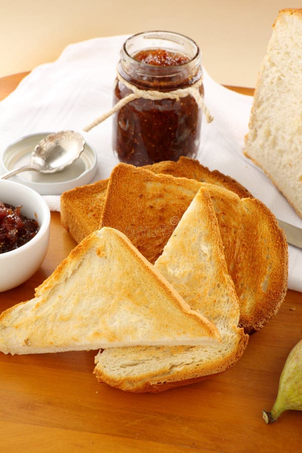 Fig Jam and Toast stock photo. Image of appetizing, meal - 18719812