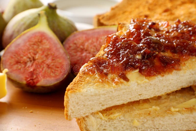 Fig Jam on Toast stock image. Image of gastronomy, figs - 18890617