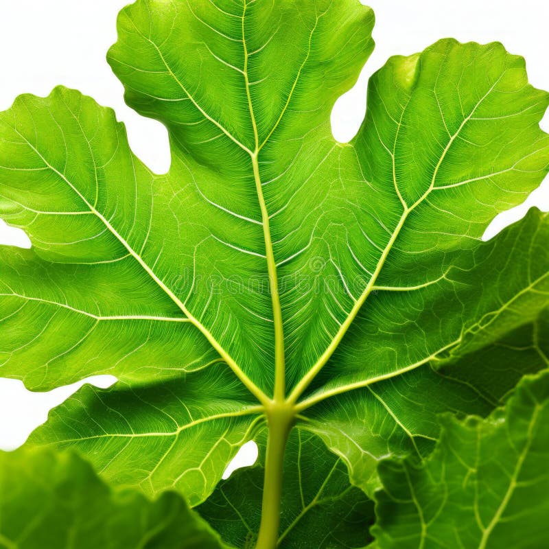 Fig Leaf Large and Lobed with a Velvety Texture and a Deep Gree Stock ...