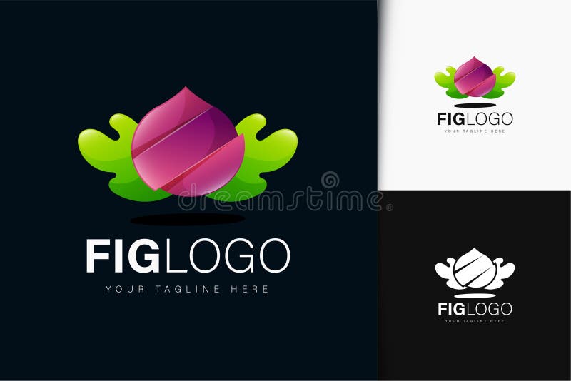 Fig Logo Design with Gradient Stock Vector - Illustration of icon ...