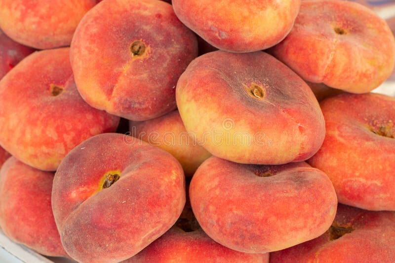 Fig Peach in a Bazaar on a Table in Ukraine in Summer Stock Photo ...