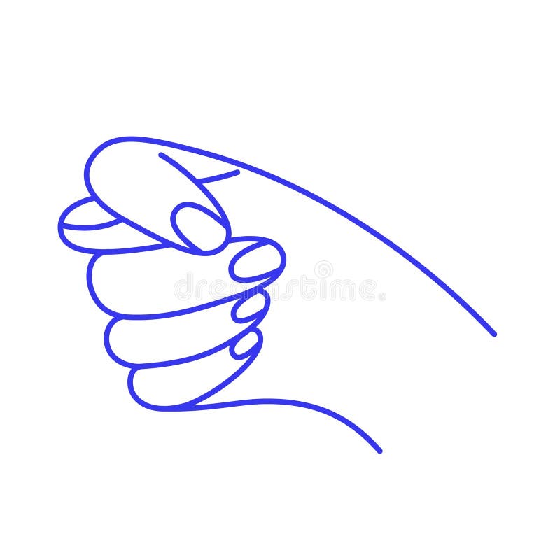 Fig Sign. Hand Gesture Doodle Icon Stock Illustration - Illustration of ...
