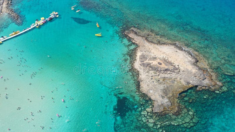 Fig Tree Bay in Protaras - Cyprus Island Stock Image - Image of sand ...