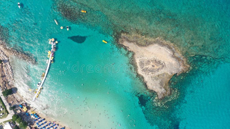 Fig Tree Bay in Protaras Cyprus Editorial Stock Image - Image of rock ...