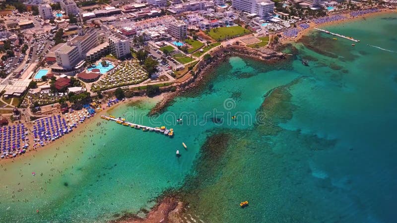 Fig Tree Protaras Aerial View 4k Stock Footage - Video of season, beach ...