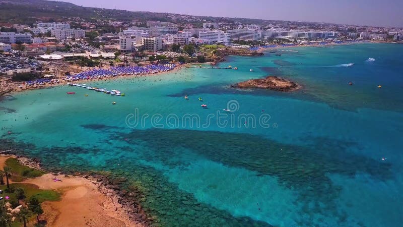 Fig Tree Protaras Aerial View 4k Stock Footage - Video of sandy ...