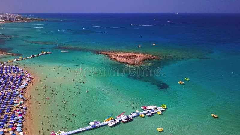 Fig Tree Protaras Aerial View 4k Stock Footage - Video of people ...