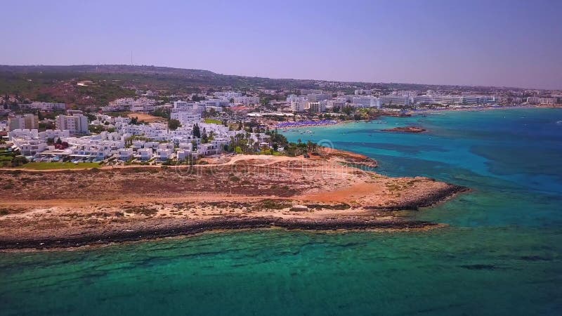 Fig Tree Protaras Aerial View 4k Stock Footage - Video of island ...