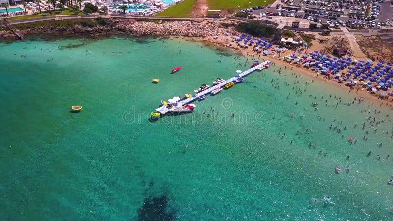 Fig Tree Protaras Aerial View 4k Stock Video - Video of coast, sandy ...