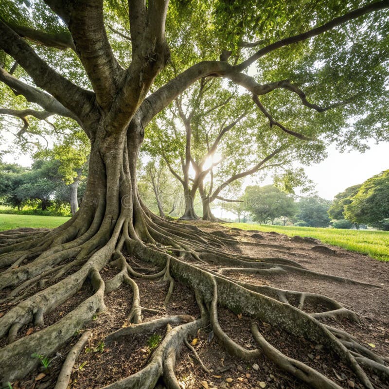 Fig trees roots stock illustration. Illustration of ecofriendly - 366646438